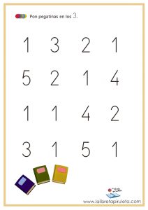 Fichas para trabajar los números 1, 2, 3 - La libreta piruleta