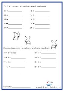 EsCritUrA de números (hasta el número 30) - La libreta piruleta