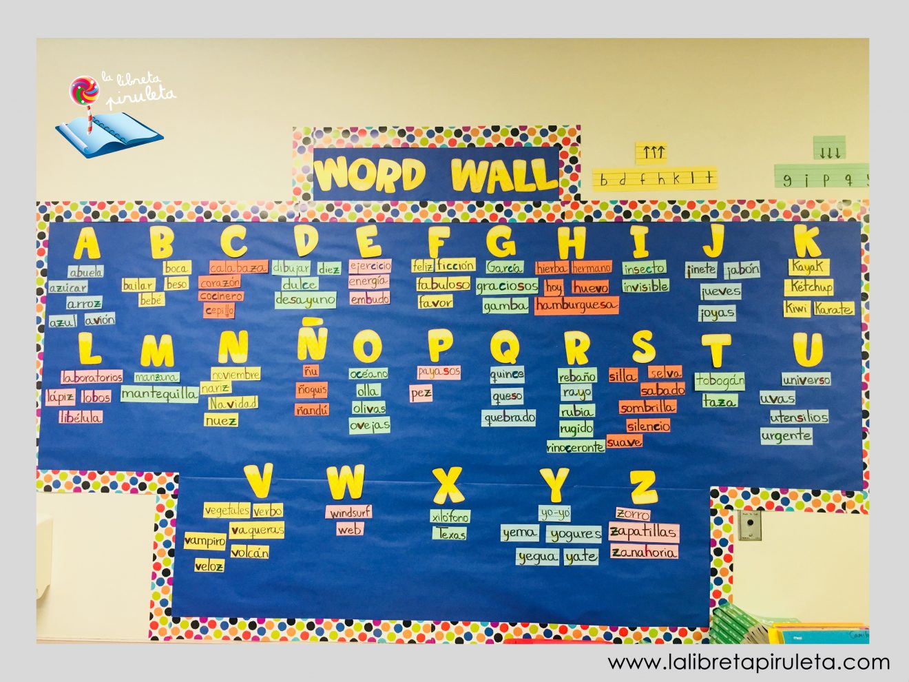 Pared de palabras como recurso en lengua - La libreta piruleta