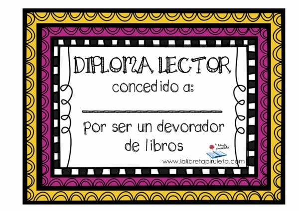 🎖 DIPLOMAS LeCtoRes... para devoradores de libros - La libreta piruleta