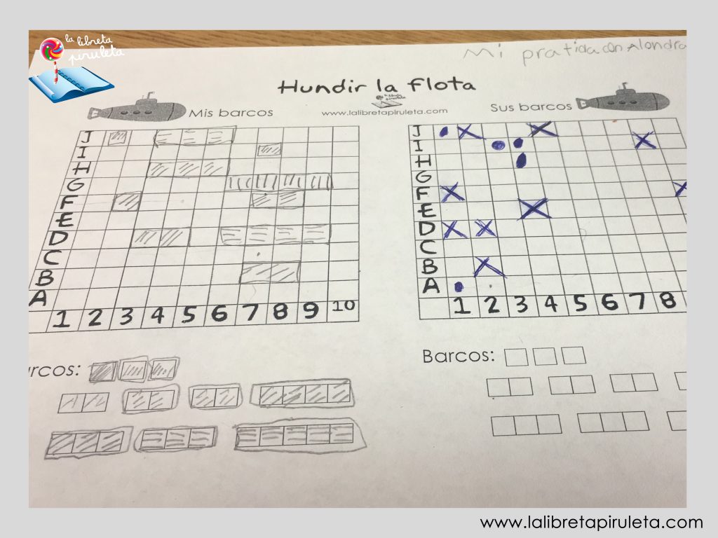 Juego matemático: HunDir la flOtA - La libreta piruleta