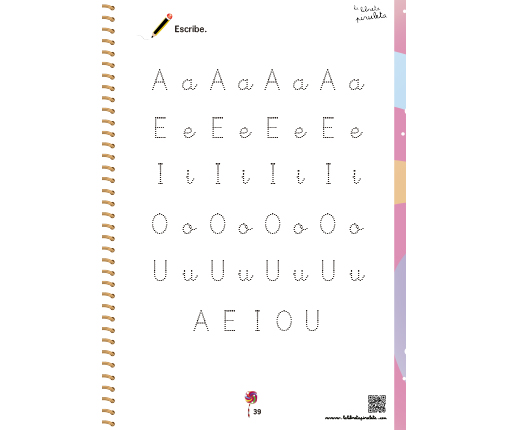 Cuadernillo de trabajo: Las vocales MAYÚSCULAS - La libreta piruleta